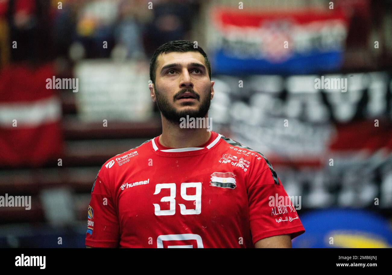 Malmo, Sweden. 19th Jan, 2023. Yehia Elderaa (39) of Egypt seen during ...