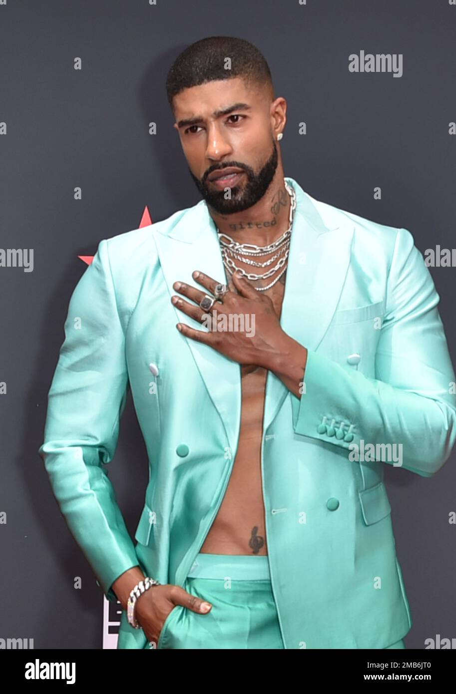 Skyh Alvester Black arrives at the BET Awards on Sunday, June 26, 2022 ...