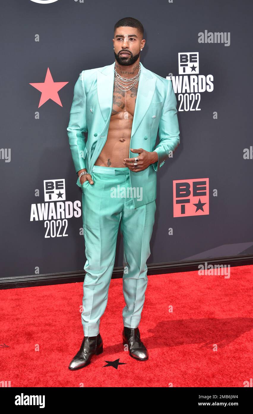 Skyh Alvester Black arrives at the BET Awards on Sunday, June 26, 2022 ...