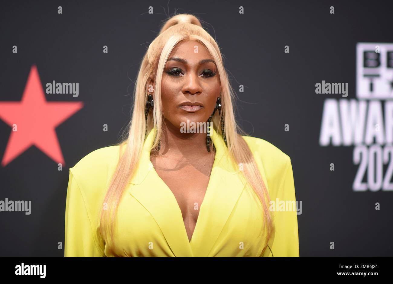 Mignon Von arrives at the BET Awards on Sunday, June 26, 2022, at the ...