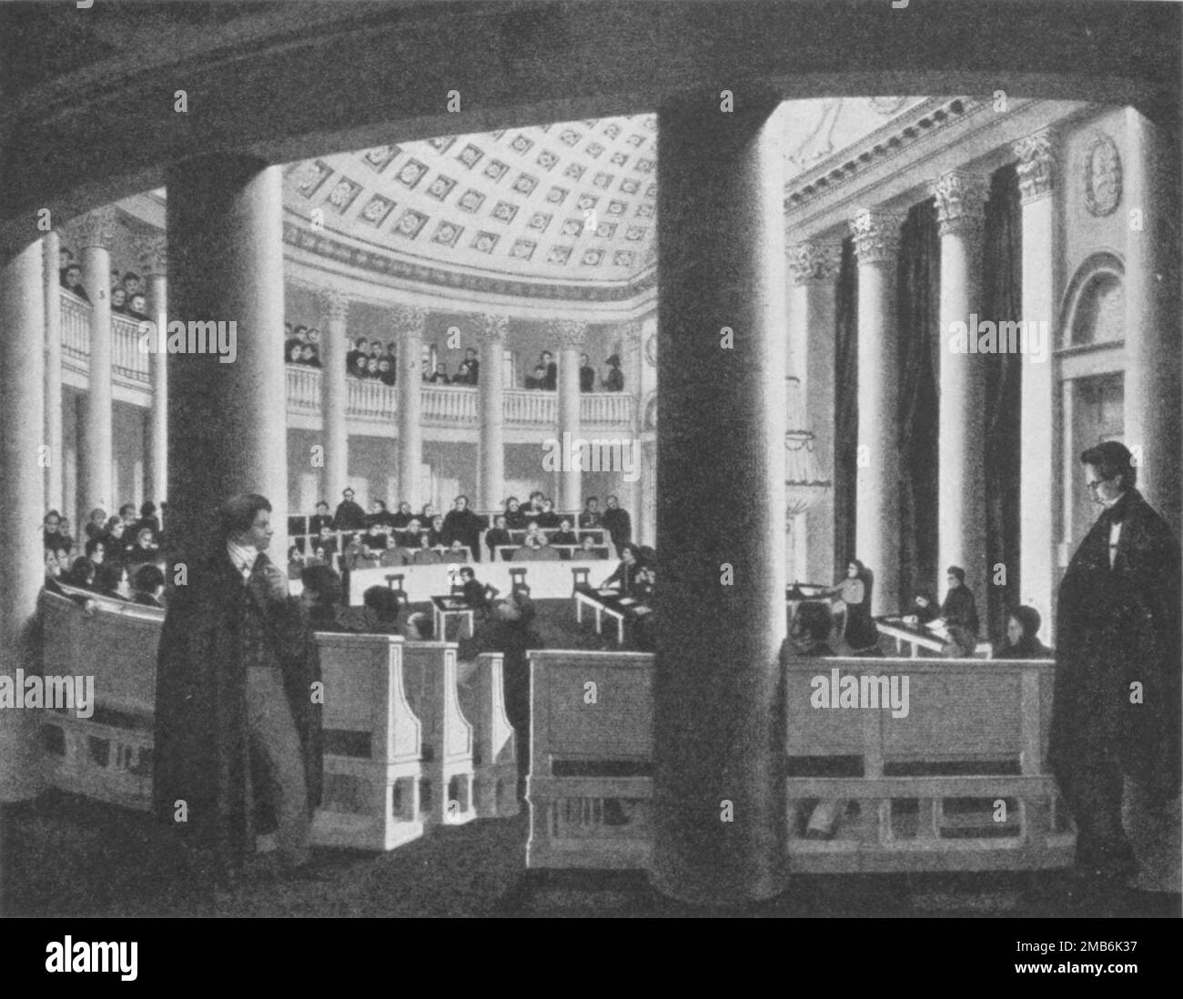 View of the so-called Crescent Hall, the plenary hall of the second ...