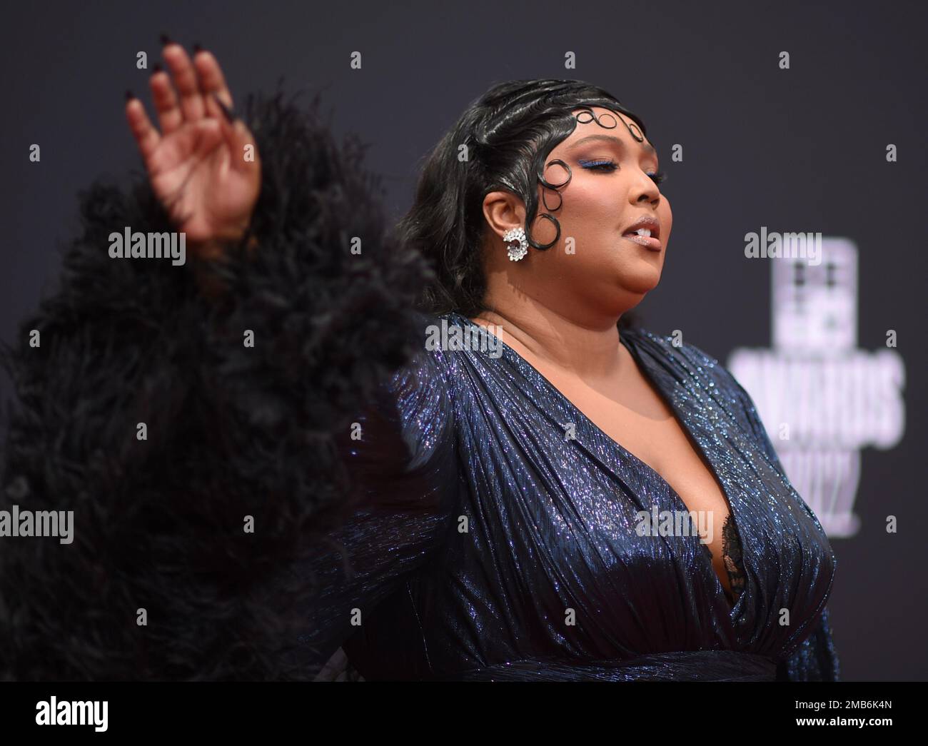 Lizzo arrives at the BET Awards on Sunday, June 26, 2022, at the ...