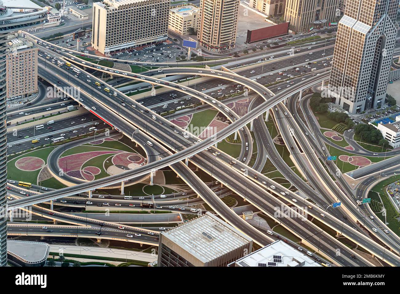 Top view of white car moving on a concrete road Stock Photo - Alamy