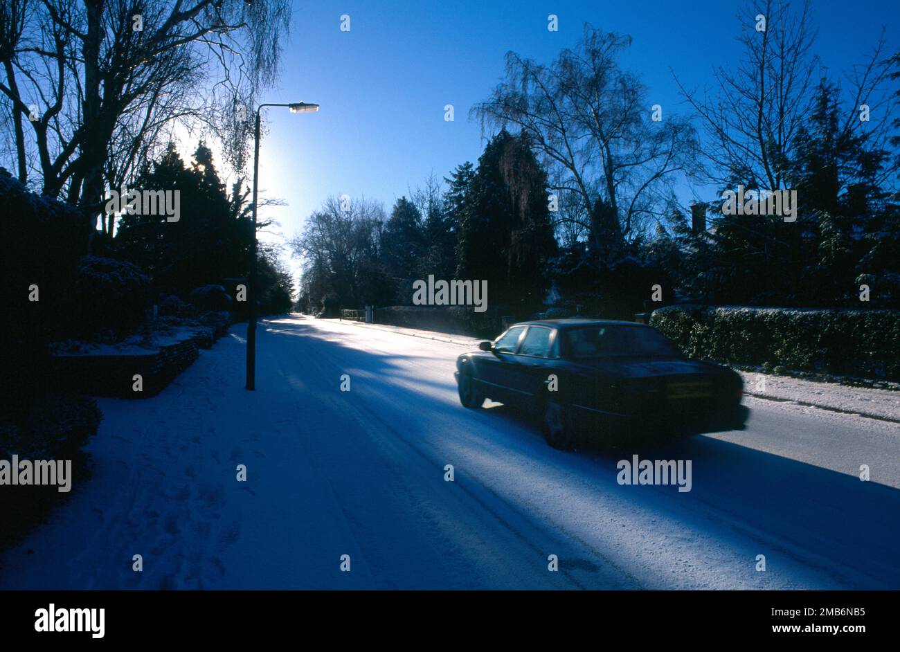Cold and icy road hi-res stock photography and images - Alamy