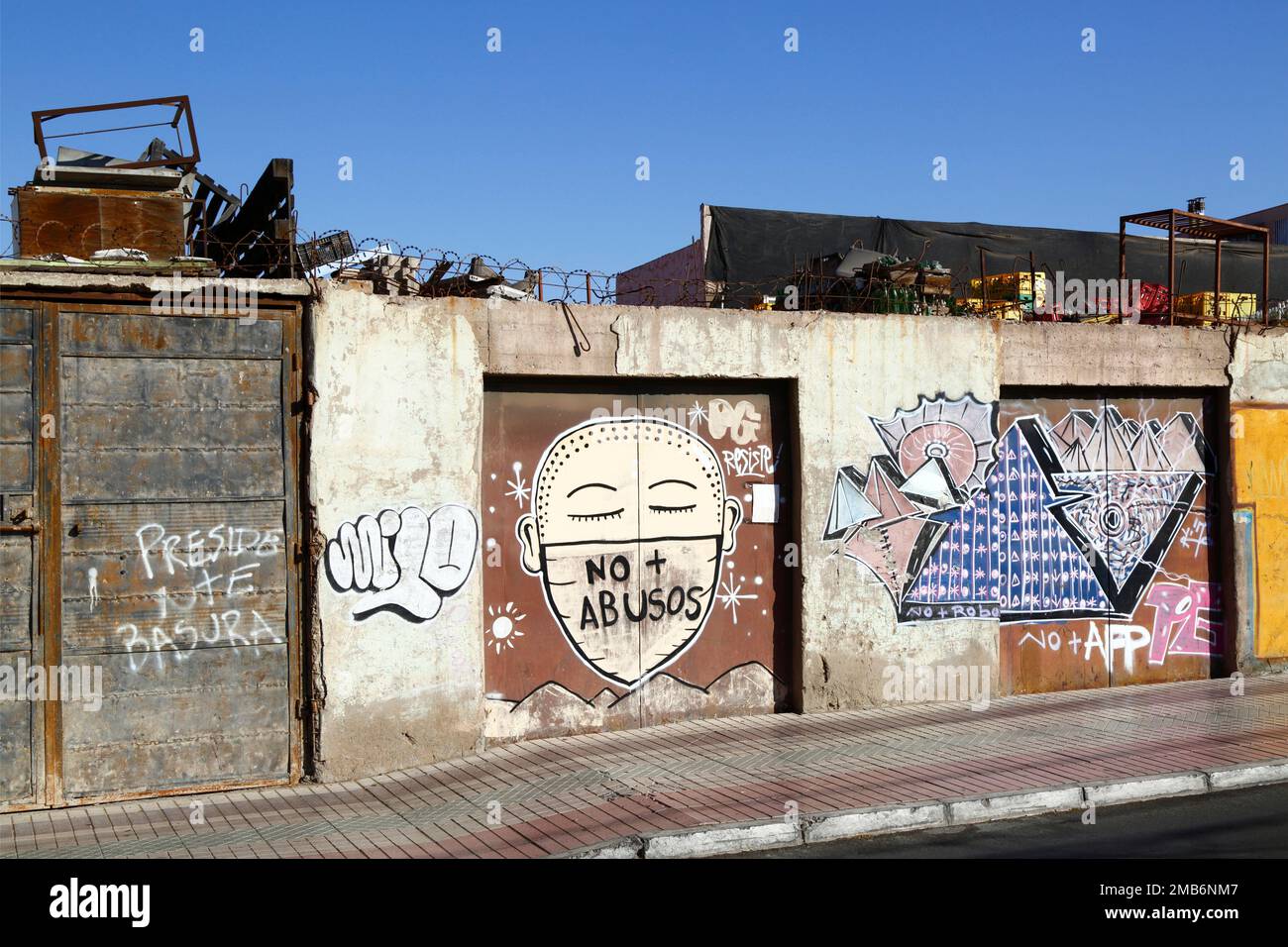 "No More Abuse" mural / graffiti protesting against domestic violence ...