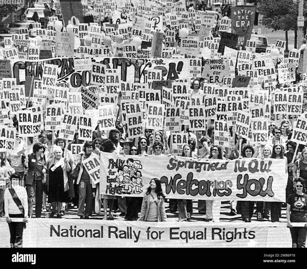 FILE - Marchers descend on the Capitol in Springfield, Ill., to ...
