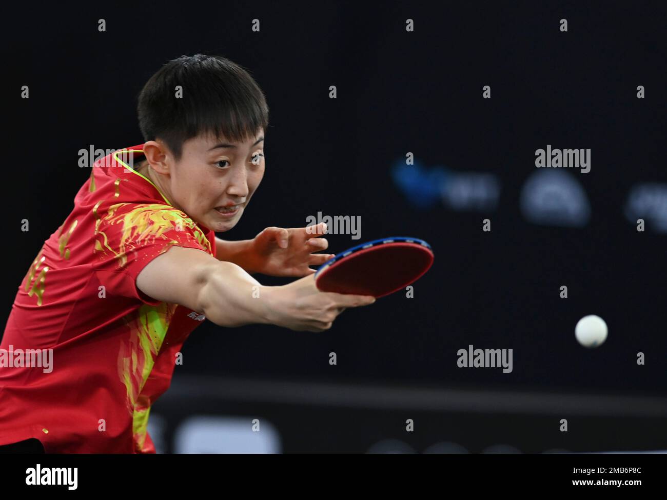 Doha, Qatar. 20th Jan, 2023. Fan Siqi of China competes during the ...