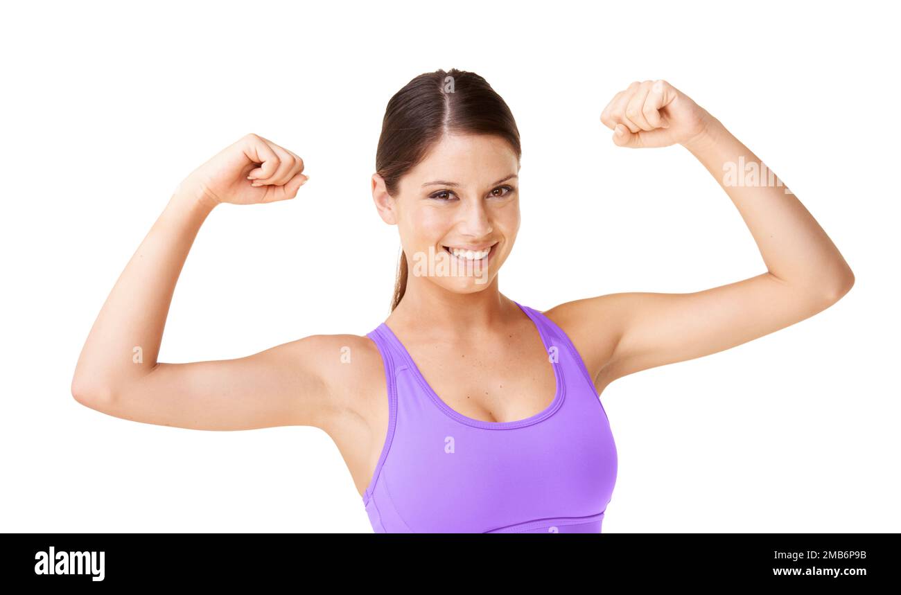 Feeling the benefits of exercise. Portrait of a happy-looking young ...