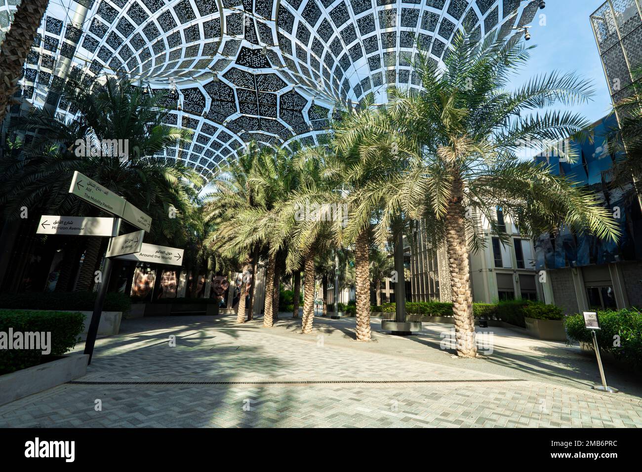 Dubai, United Arab Emirates. dubai exhibition centre. various pavilions ...