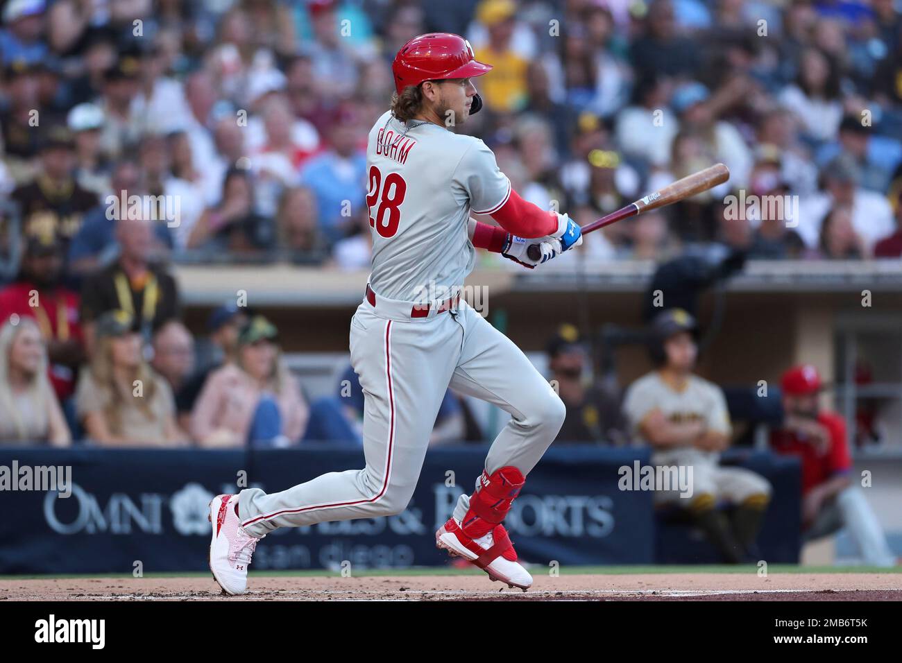 Philadelphia Phillies' Alec Bohm plays in a baseball game against the ...