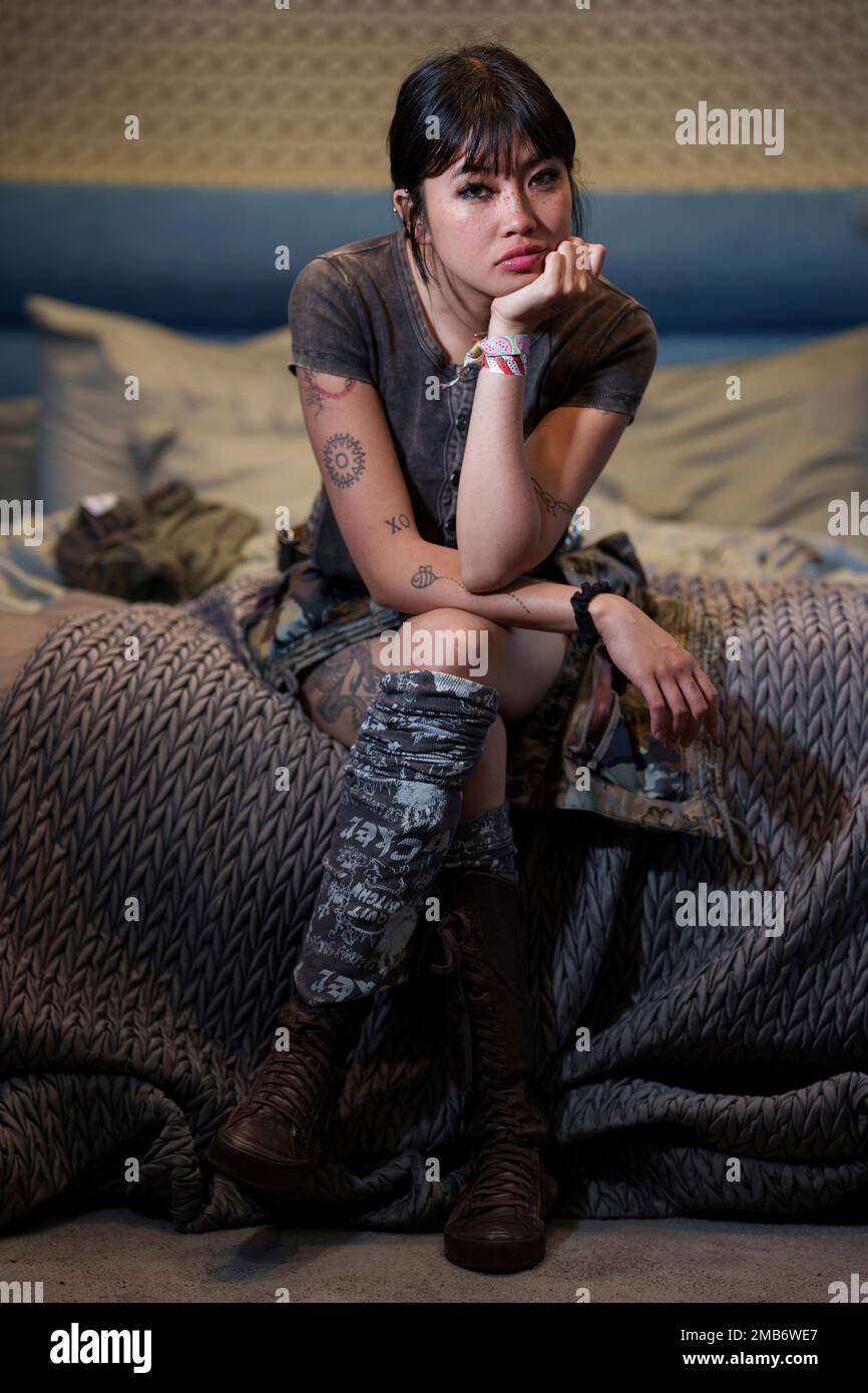 Beabadoobee poses for portrait photographs after being interviewed by ...