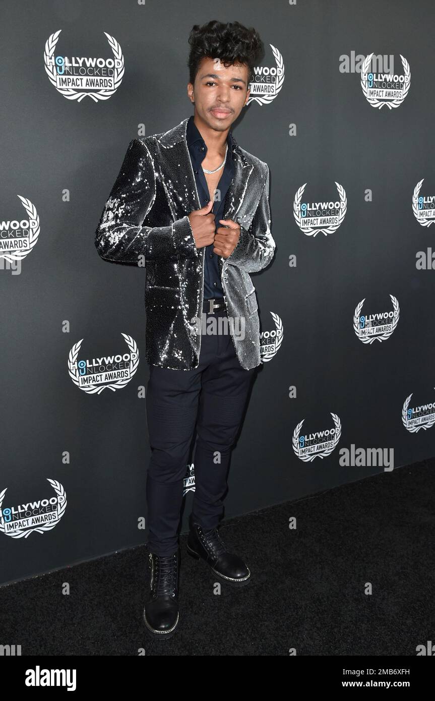 Trace Austin arrives at the 2nd annual Hollywood Unlocked Impact Awards ...