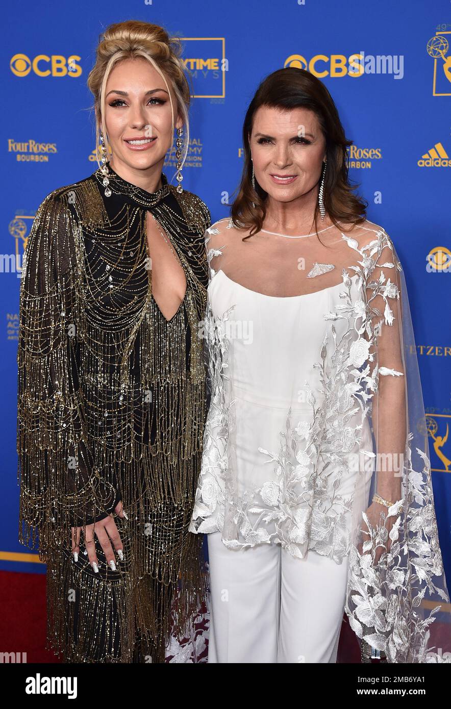 Alexes Pelzer, left, and Kimberlin Brown arrive at the 49th annual ...