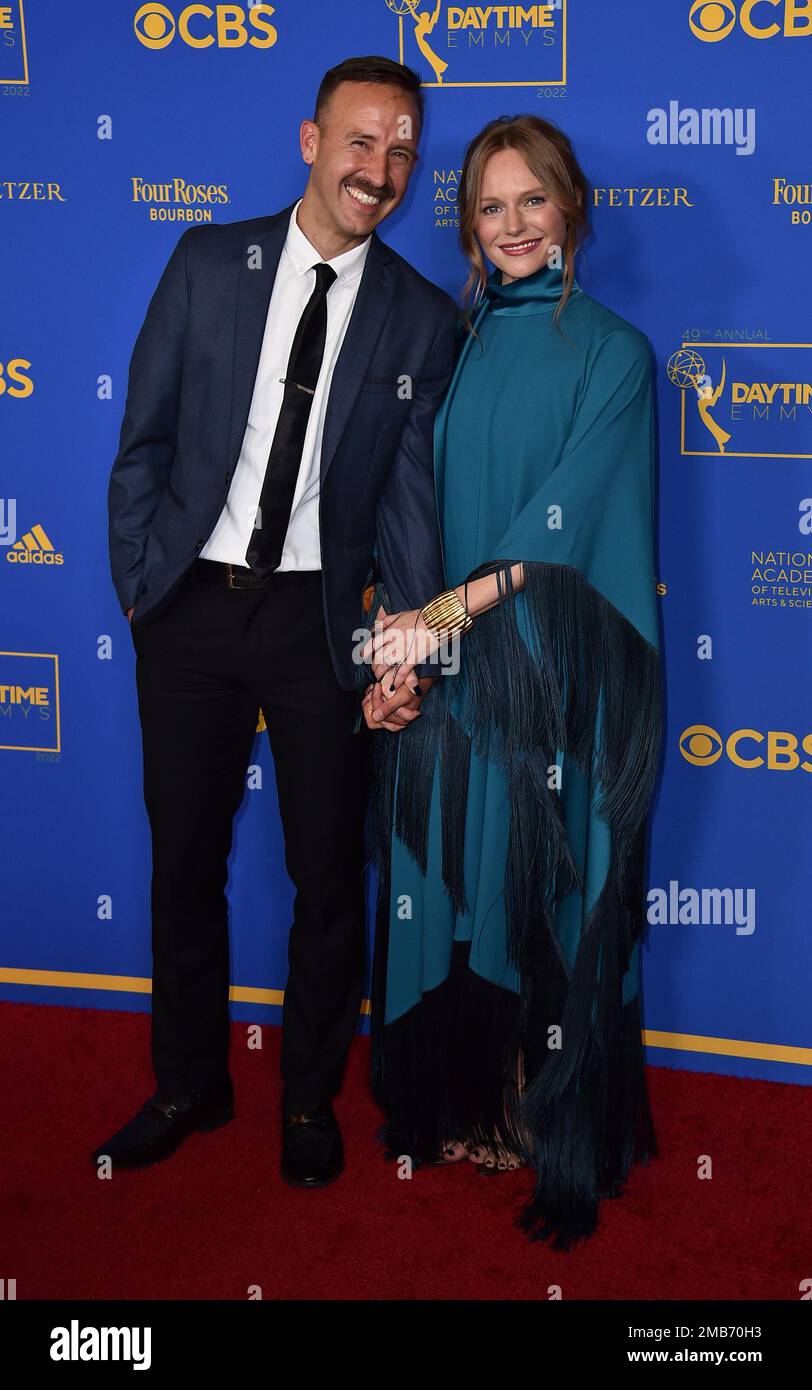 Ryan Matteson, left, and Marci Miller arrive at the 49th annual Daytime ...