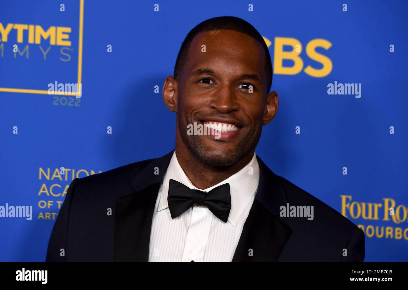 Lawrence Saint-Victor arrives at the 49th annual Daytime Emmy Awards on ...