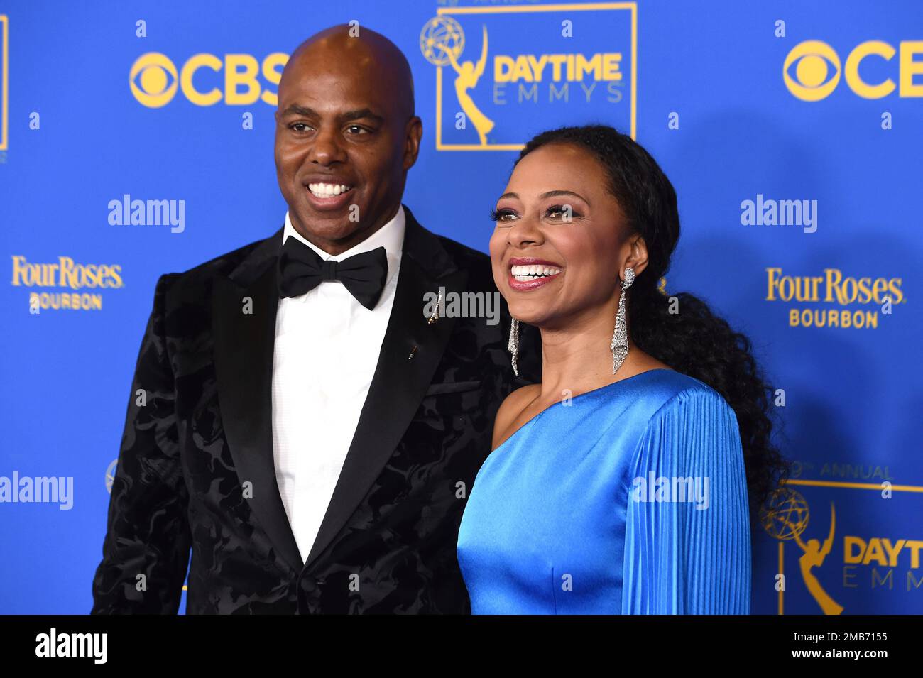 Kevin Frazier, left, and Nischelle Turner arrive at the 49th annual ...