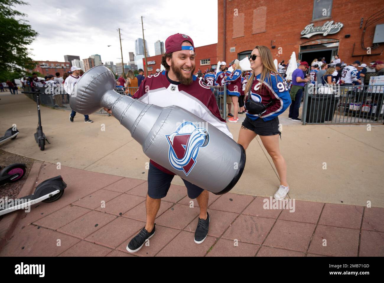 David Elford, left, and Barbara Elford, both of Toronto, wait to enter ...