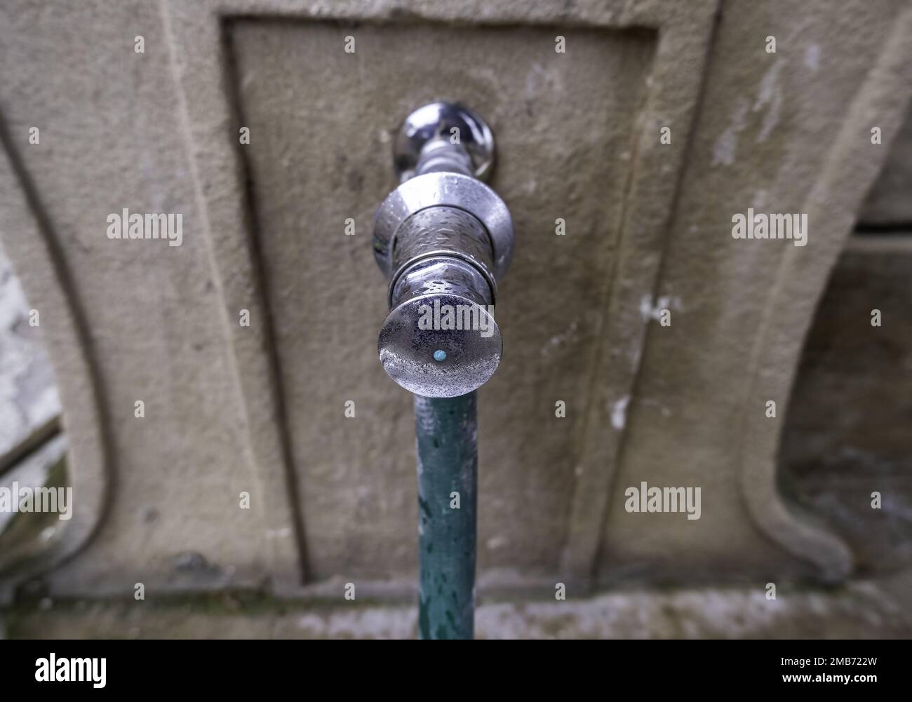 Detail of water tap in the street, drinking water Stock Photo - Alamy