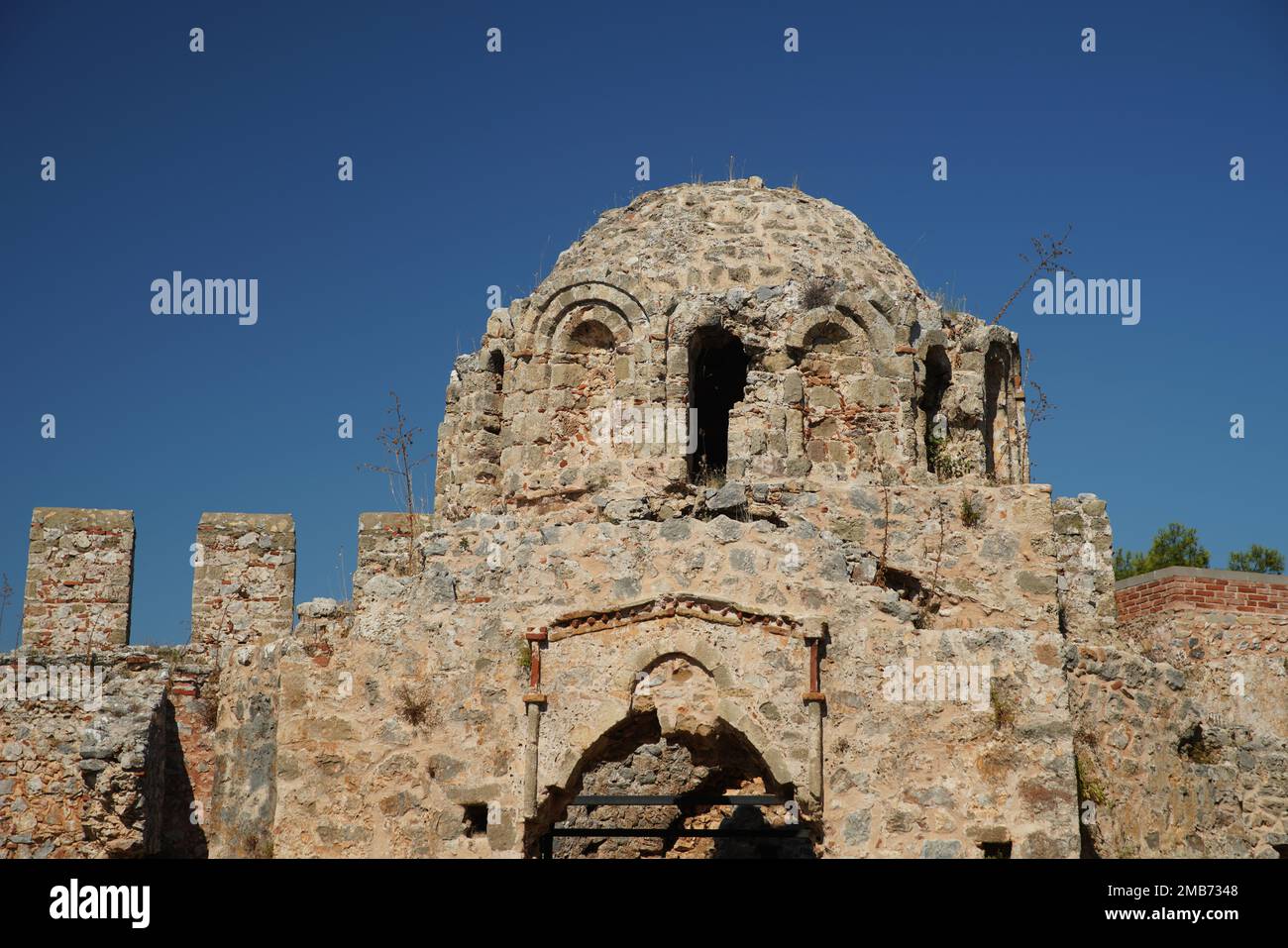 Church in Alanya Castle in Alanya Town, Antalya City, Turkiye Stock ...