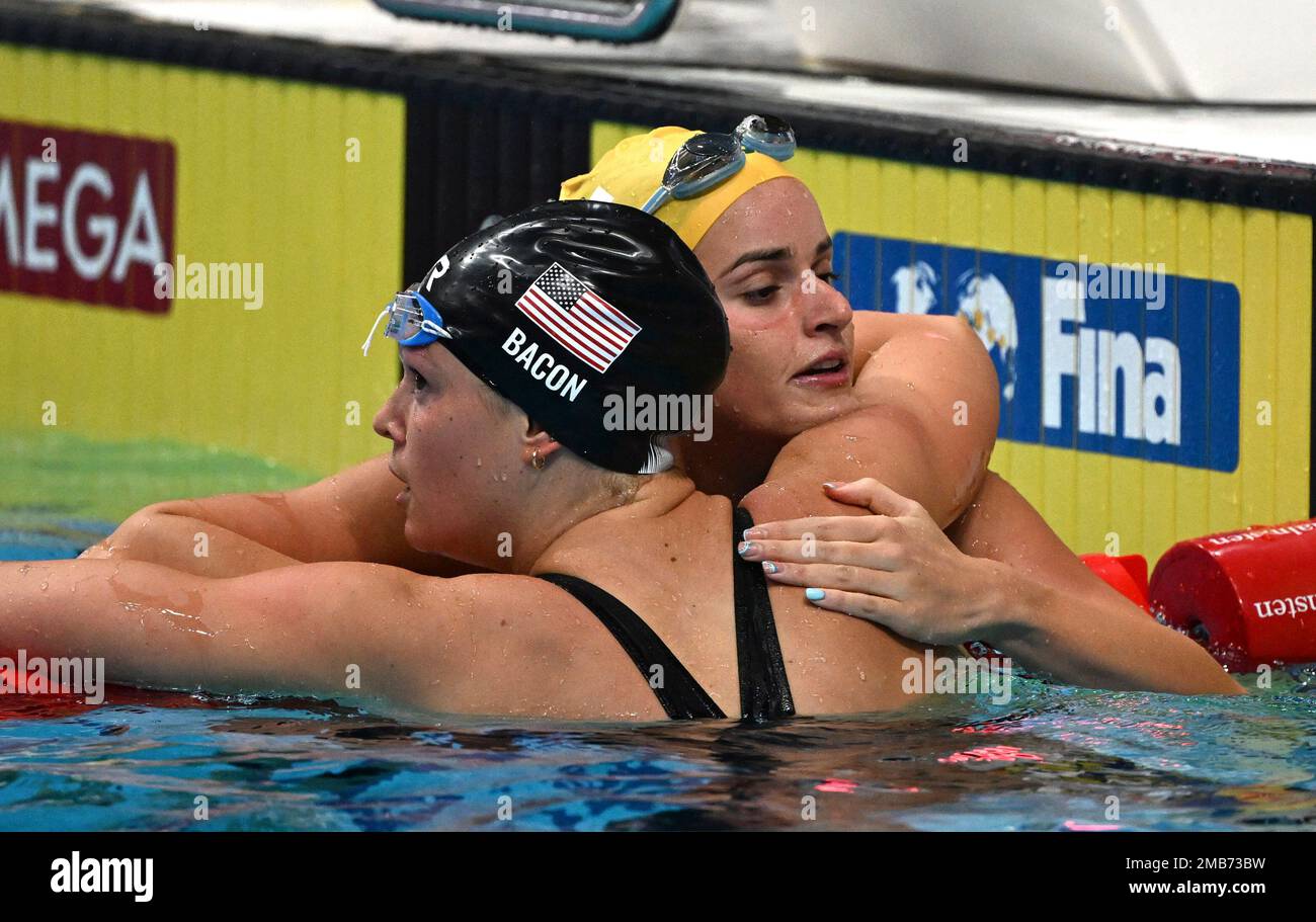 Phoebe Bacon of the United States, left, and Kaylee Mckeown of ...
