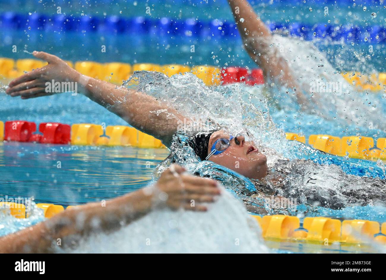 Phoebe Bacon of the United States competes in the Women 200m Backstroke ...