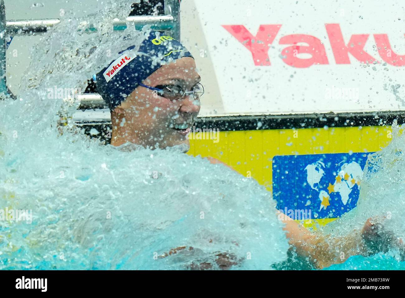 Sarah Sjostrom of Sweden celebrates after winning the women's 50m ...