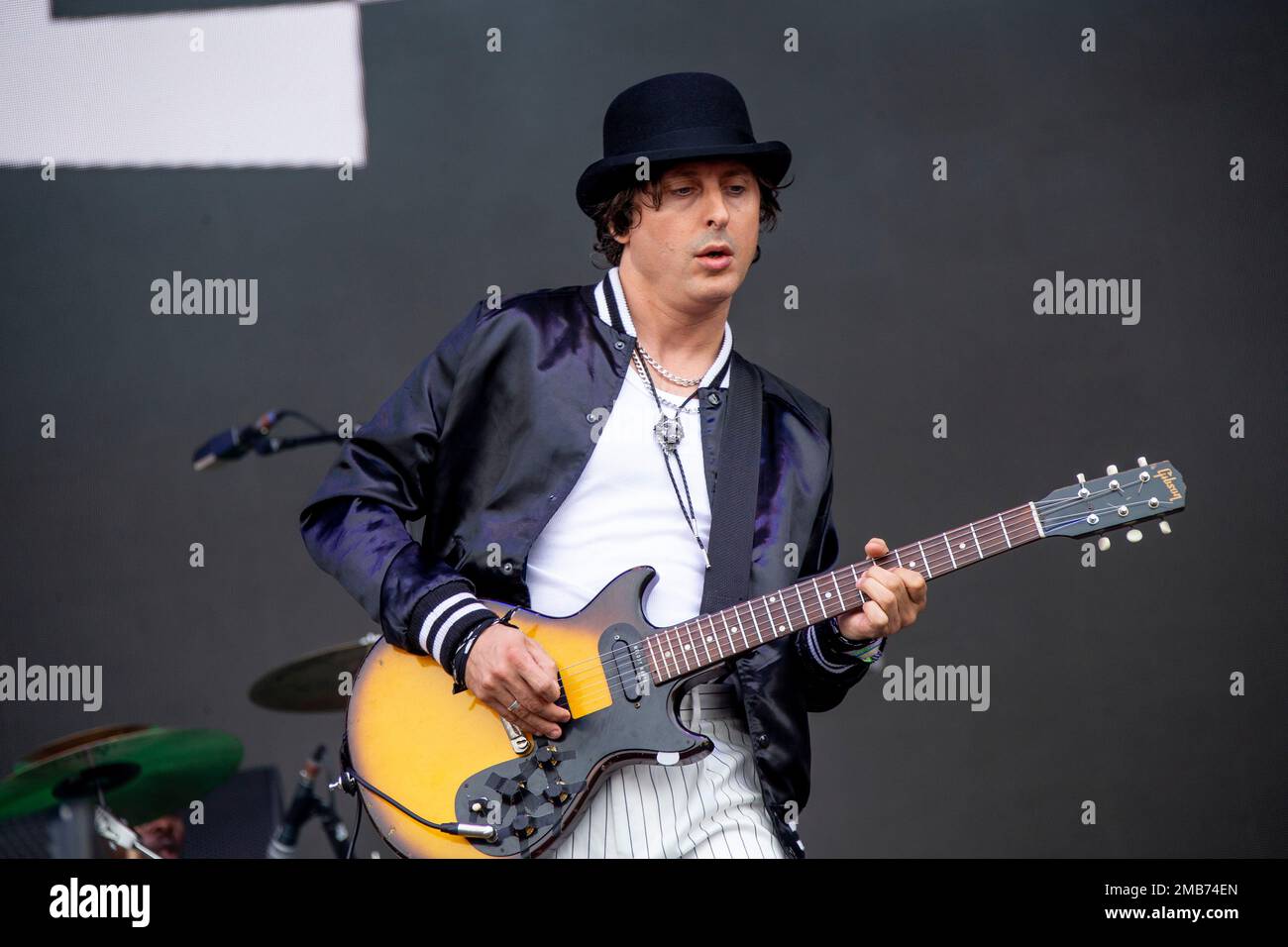 Carl Barat from the band 'The Libertines' performs at the Glastonbury ...