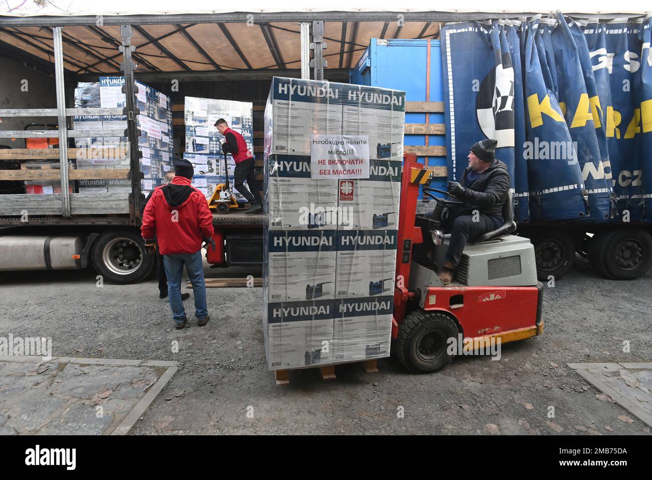 Olomouc, Czech Republic. 20th Jan, 2023. Czech humanitarian help by ...