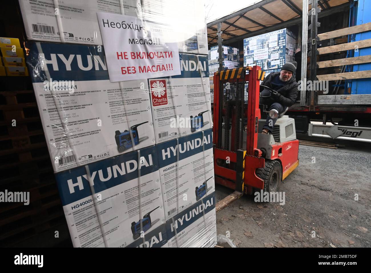 Olomouc, Czech Republic. 20th Jan, 2023. Czech humanitarian help by ...