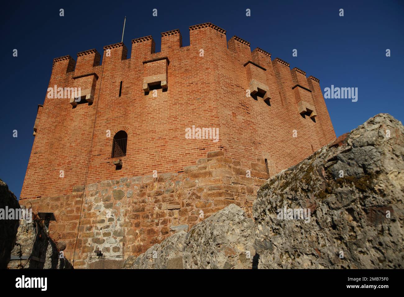 Red Tower in Alanya Town, Antalya City, Turkiye Stock Photo - Alamy