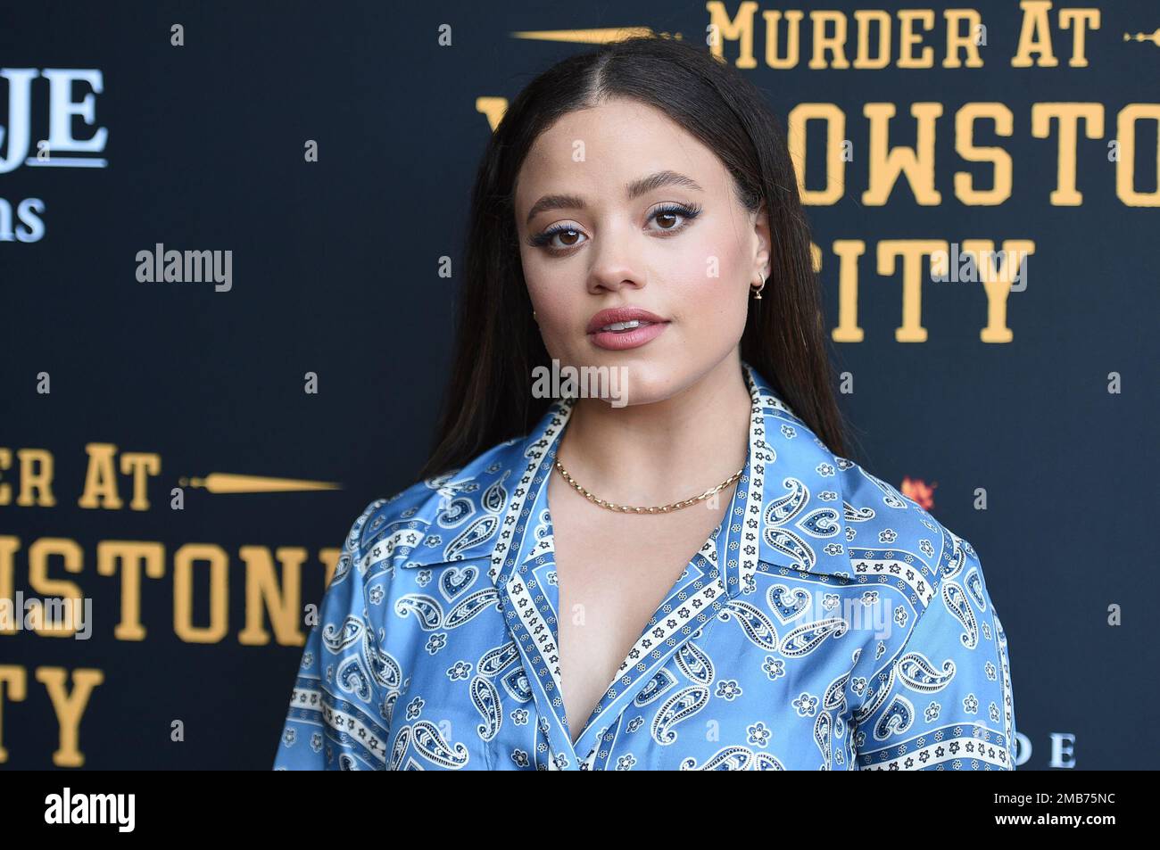 Sarah Jeffery arrives at the Los Angeles premiere of "Murder at ...