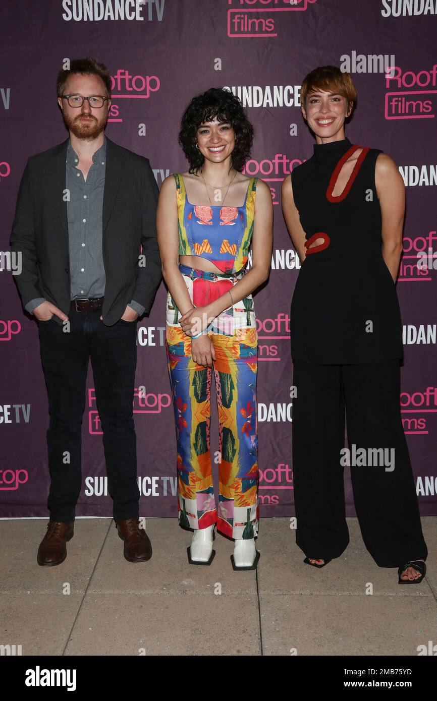 Director Andrew Semans, from left, and actors Angela Carbone and ...