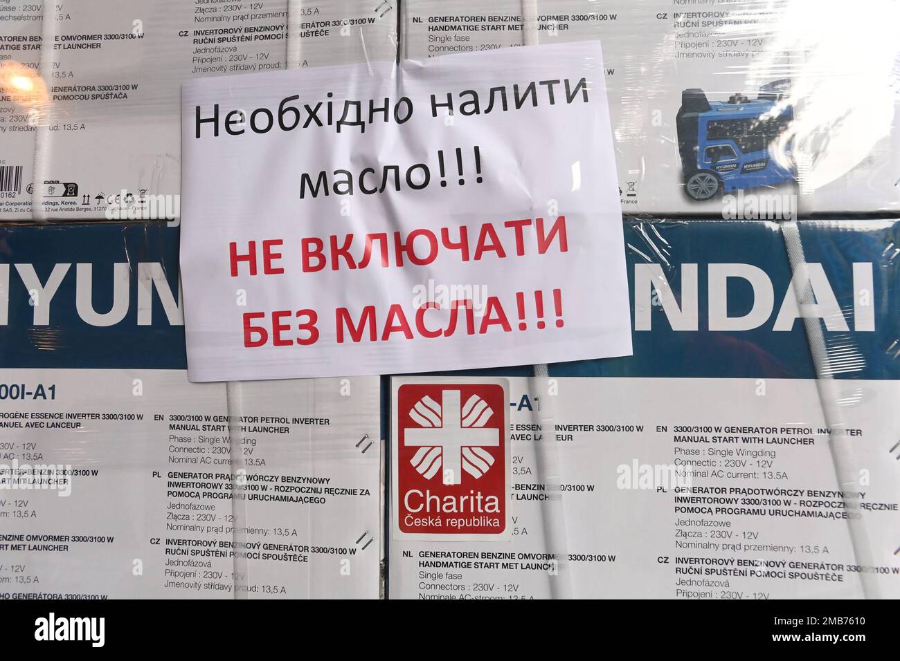 Olomouc, Czech Republic. 20th Jan, 2023. Czech humanitarian help by ...