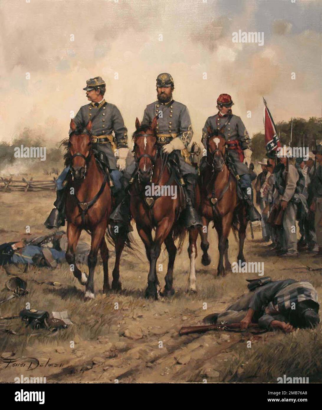 General Jackson on horseback, painted by Augusto Ferrer-Dalmau Stock ...