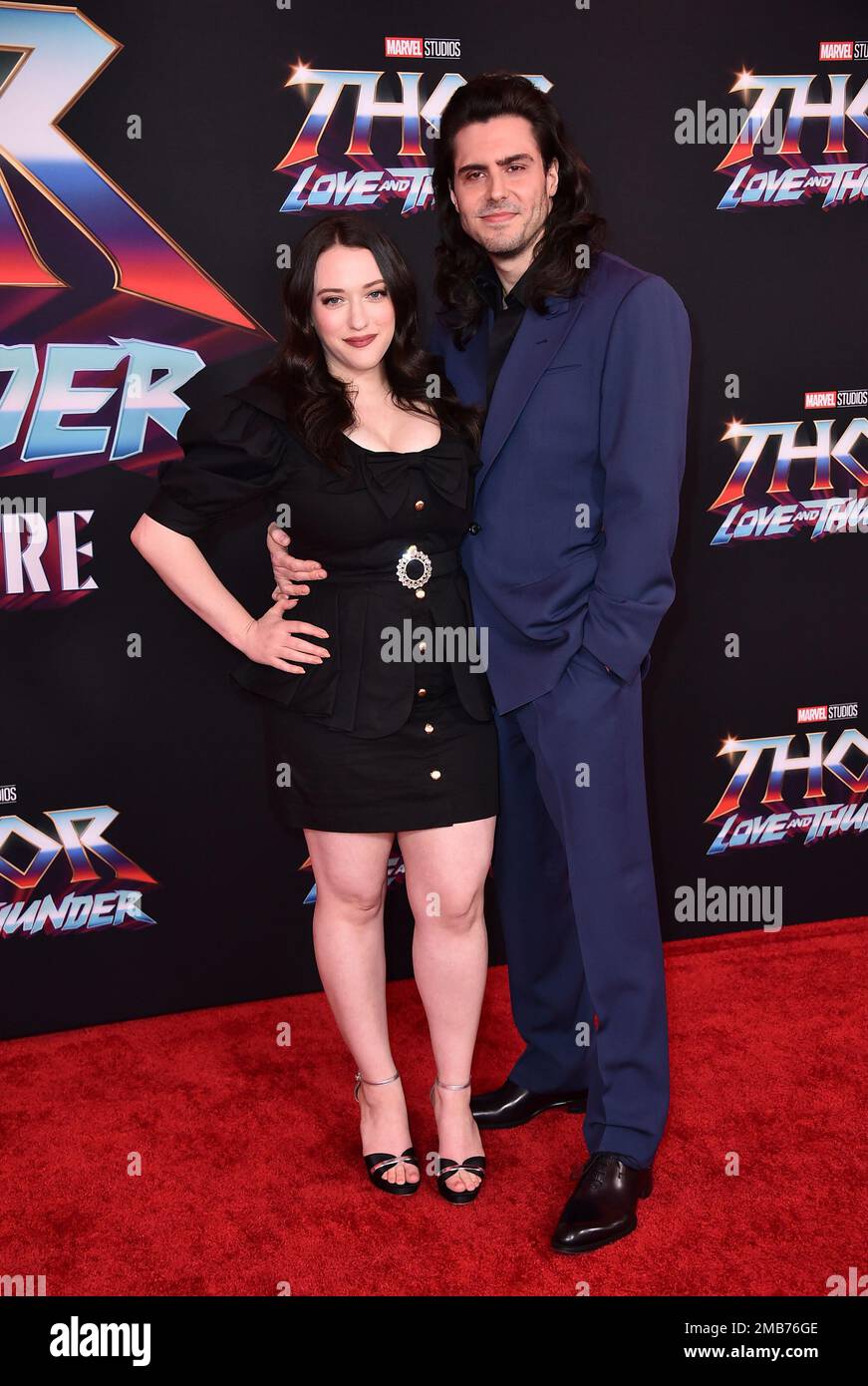 Kat Dennings, left, and Andrew W.K. arrive at the premiere of "Thor ...