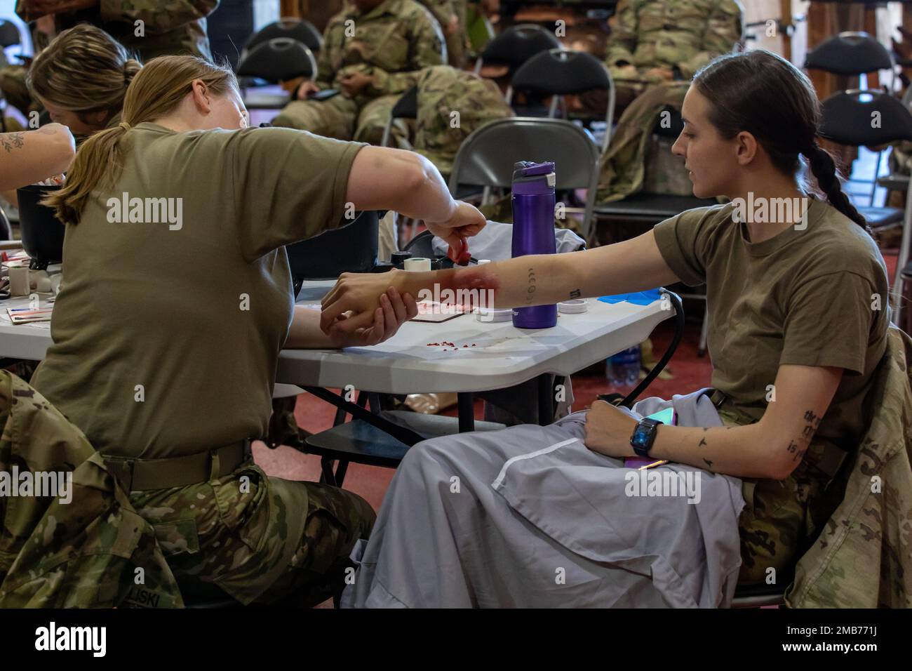 Army Reserve Spc. Angela Seliski, a practical nursing specialist ...