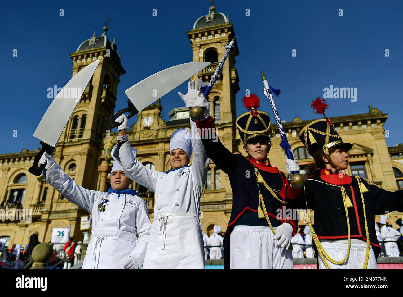 "Tamborilleros" take part in the traditional 'La Tamborrada', on 'El ...