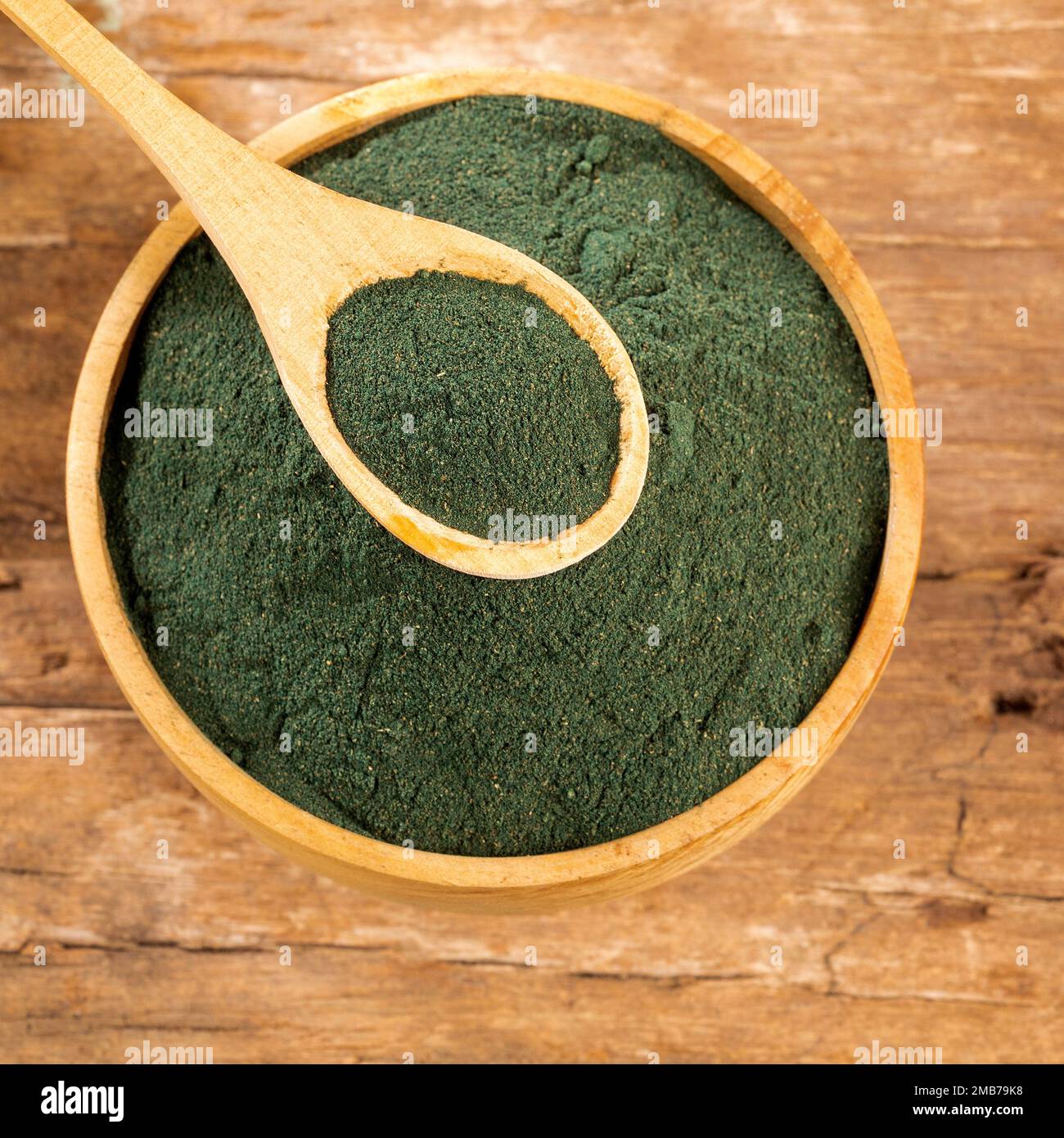 Spirulina, healthy algae powder - Healthy food Stock Photo - Alamy