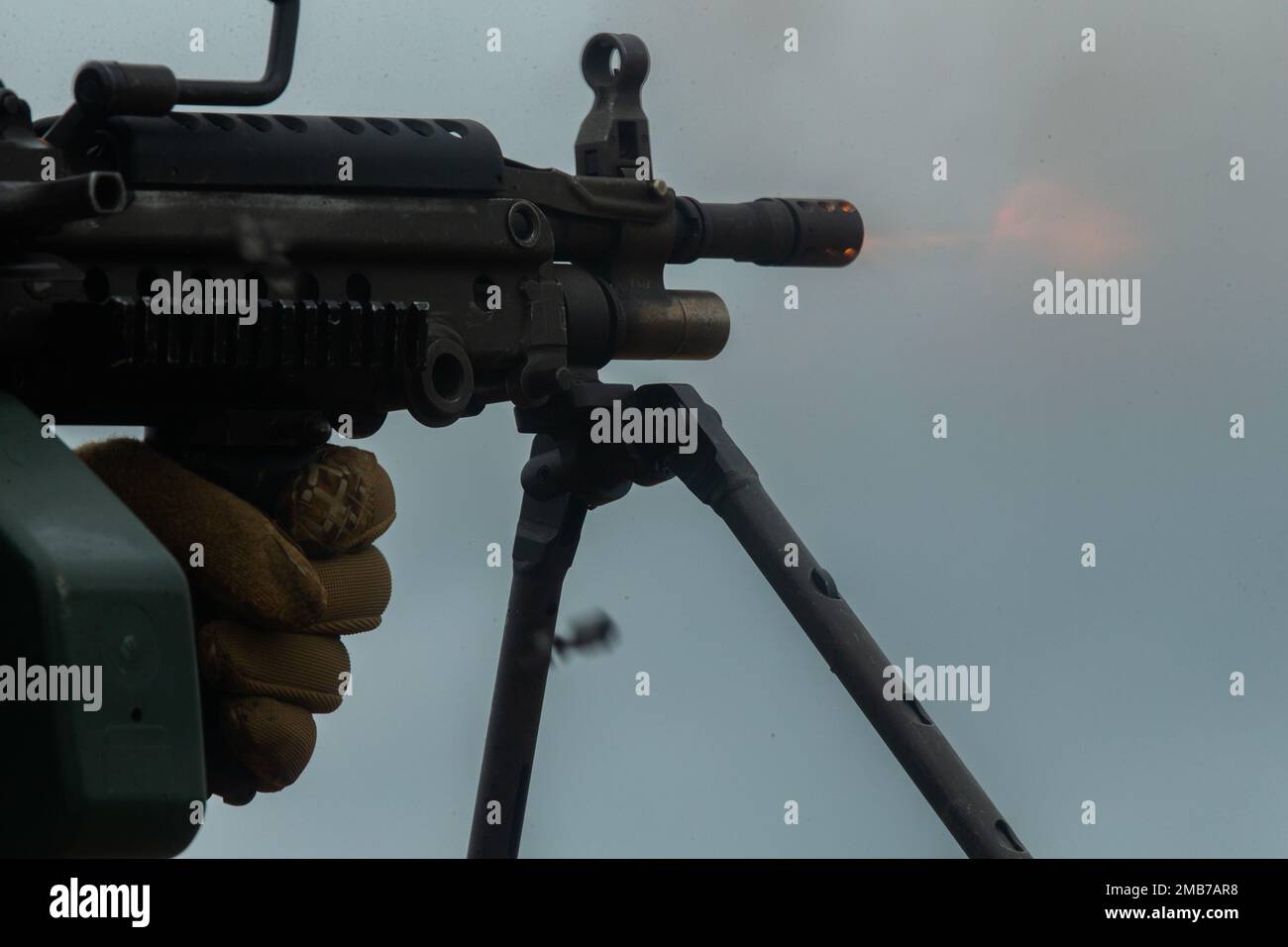 A U.S. Marine with the 31st Marine Expeditionary Unit (MEU) fires an ...