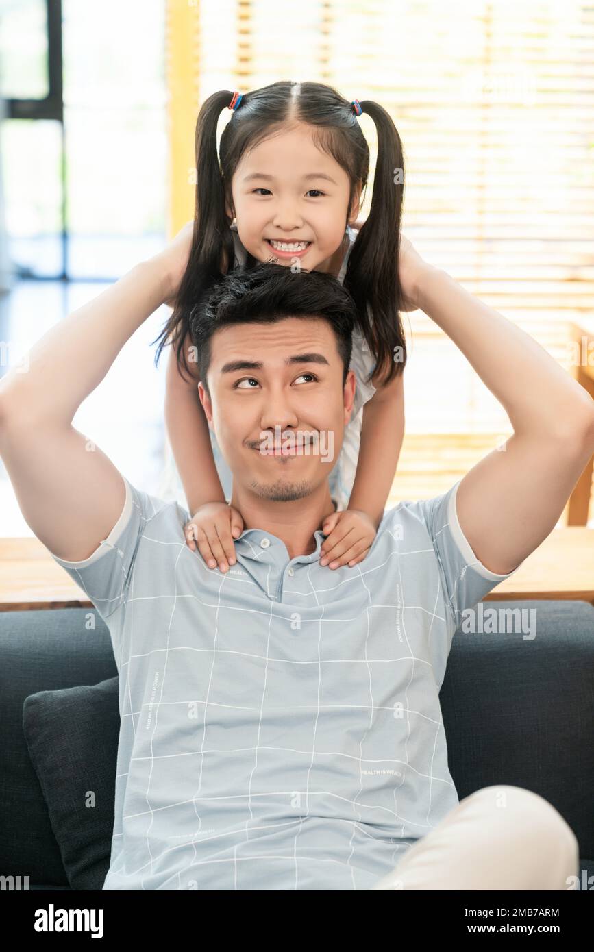 Asian father daughter indoor hi-res stock photography and images - Alamy