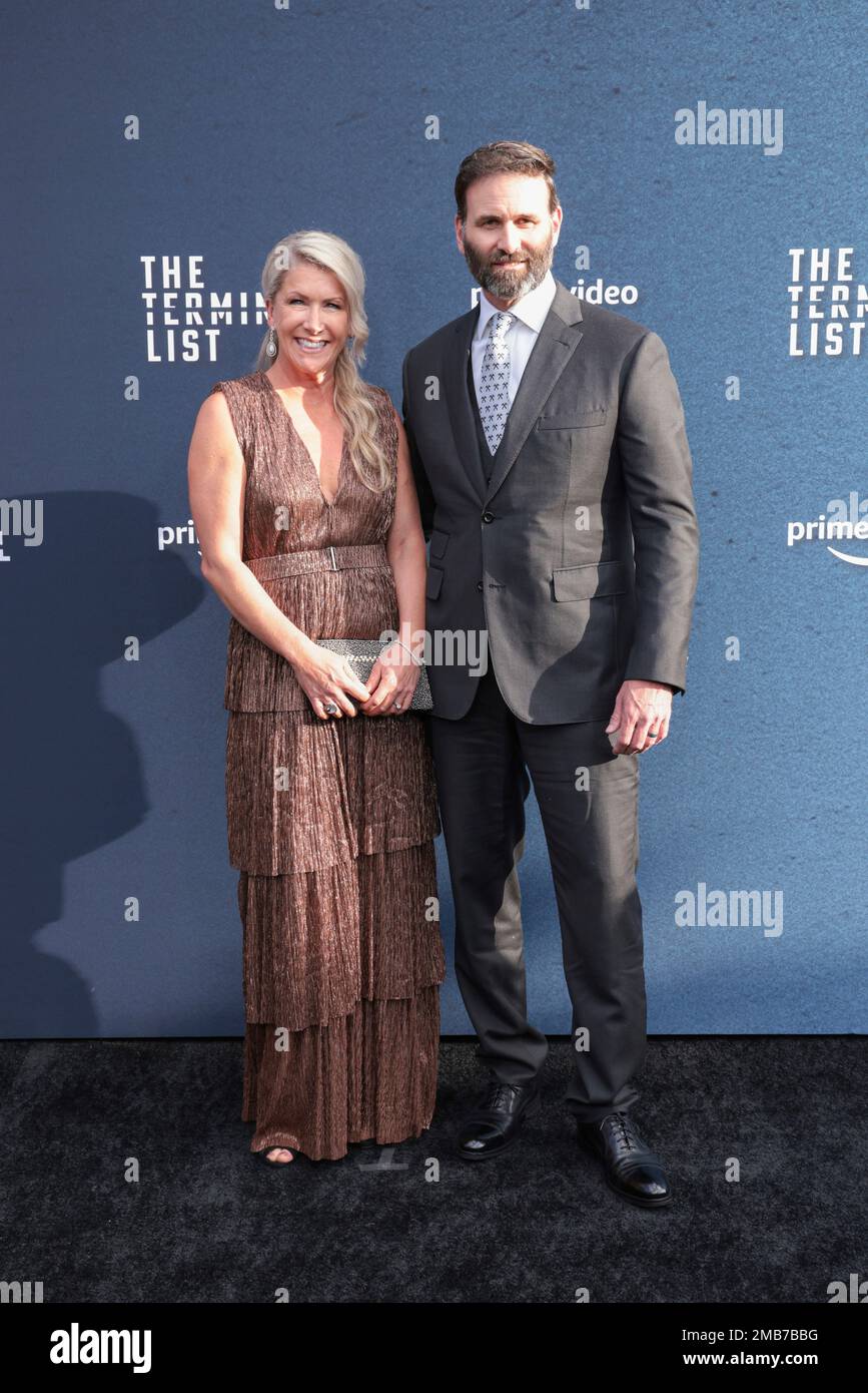 Faith Carr and Jack Carr arrives at the premiere of "The Terminal List ...