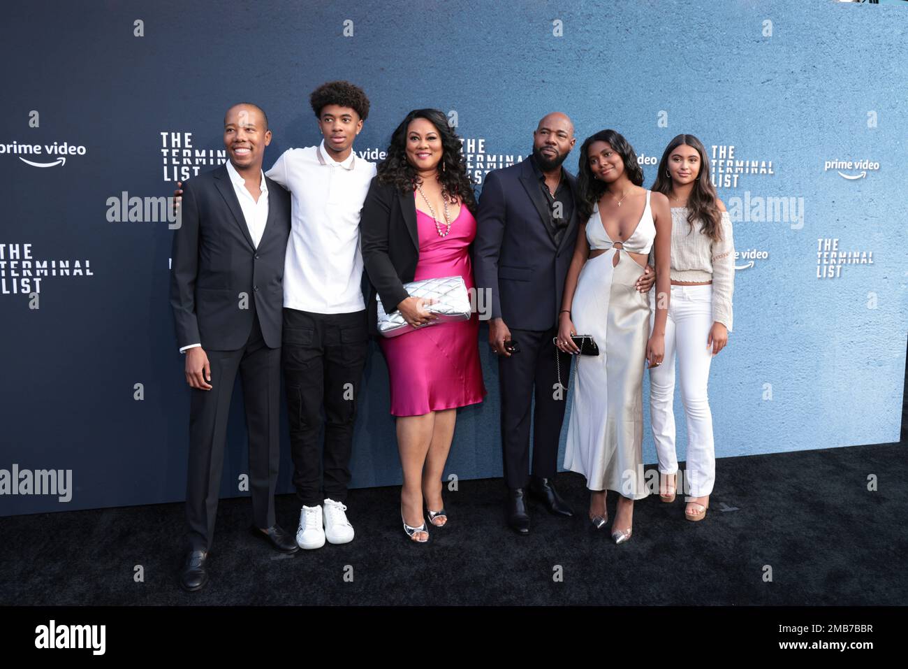 From left, Zachary Fuqua, Brando Fuqua, Lela Rochon, Antoine Fuqua ...