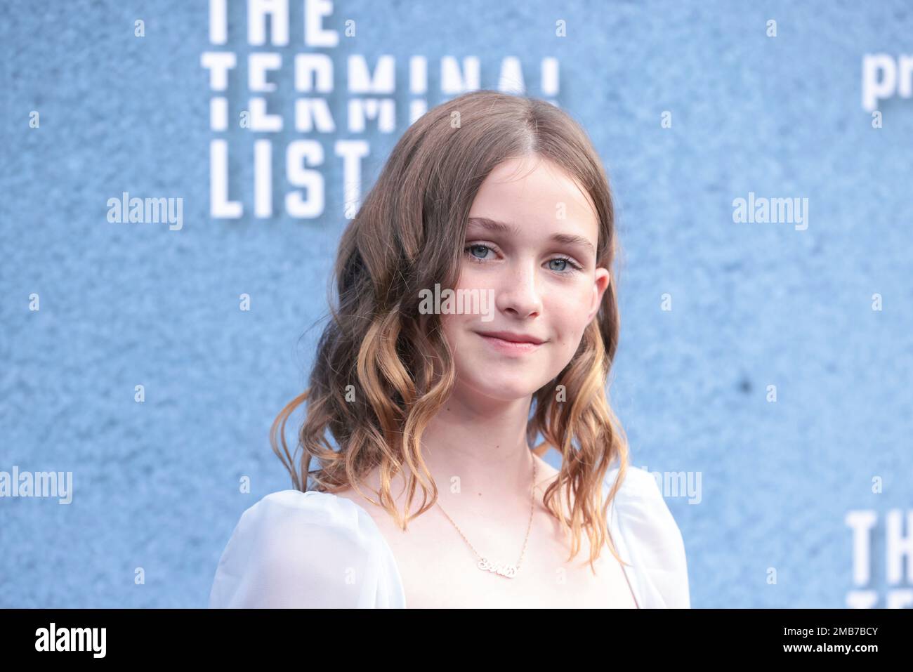 Arlo Mertz arrives at the premiere of "The Terminal List" on Wednesday ...