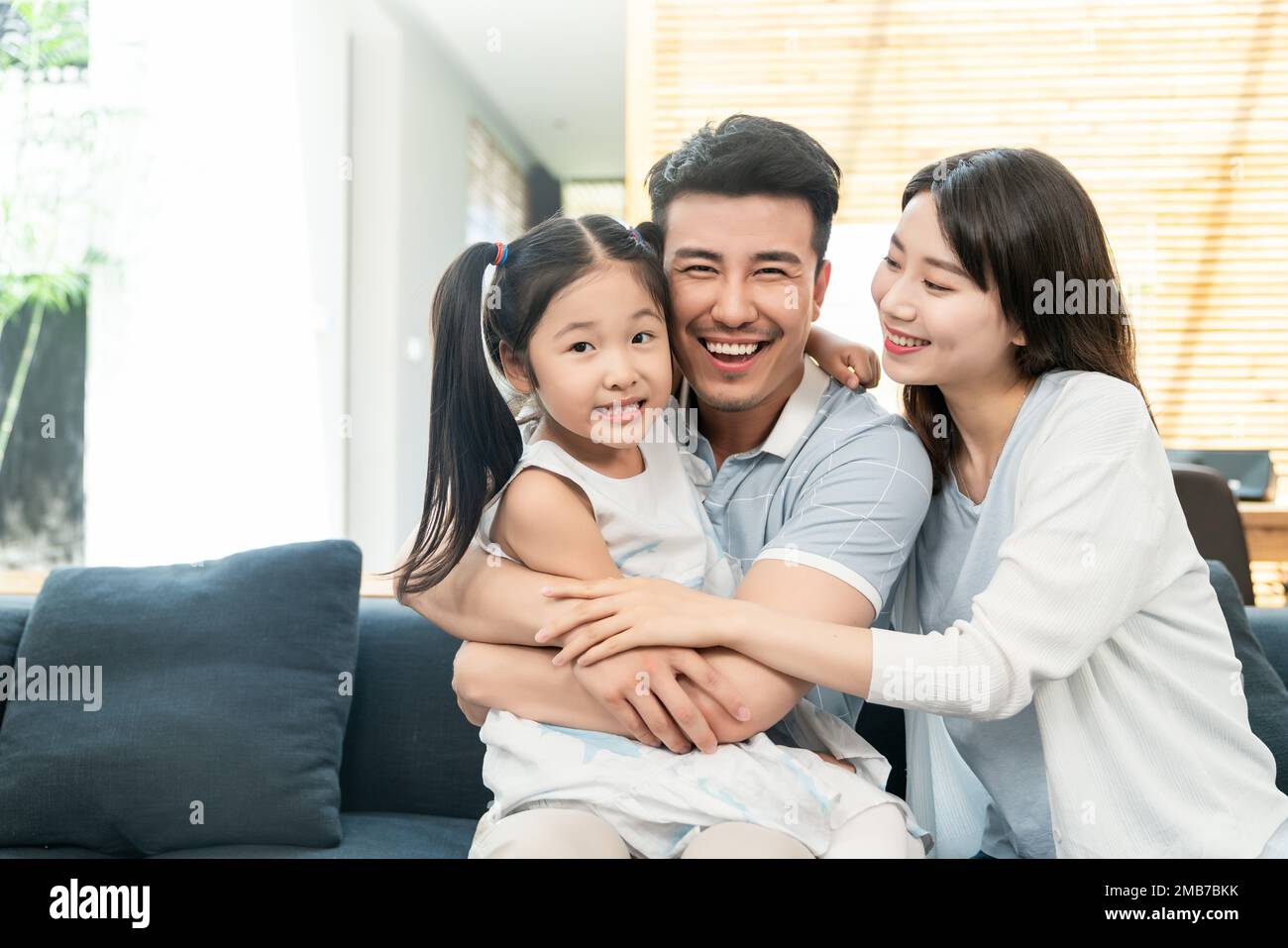 The happy family Stock Photo - Alamy