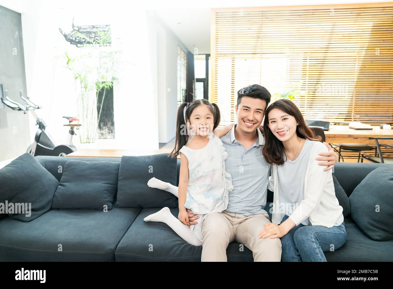 The happy family Stock Photo - Alamy