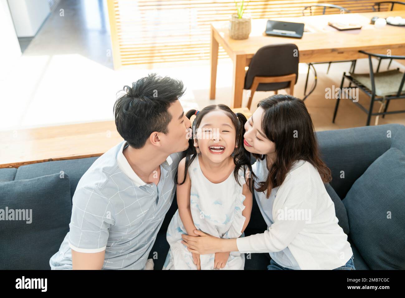 The happy family Stock Photo - Alamy