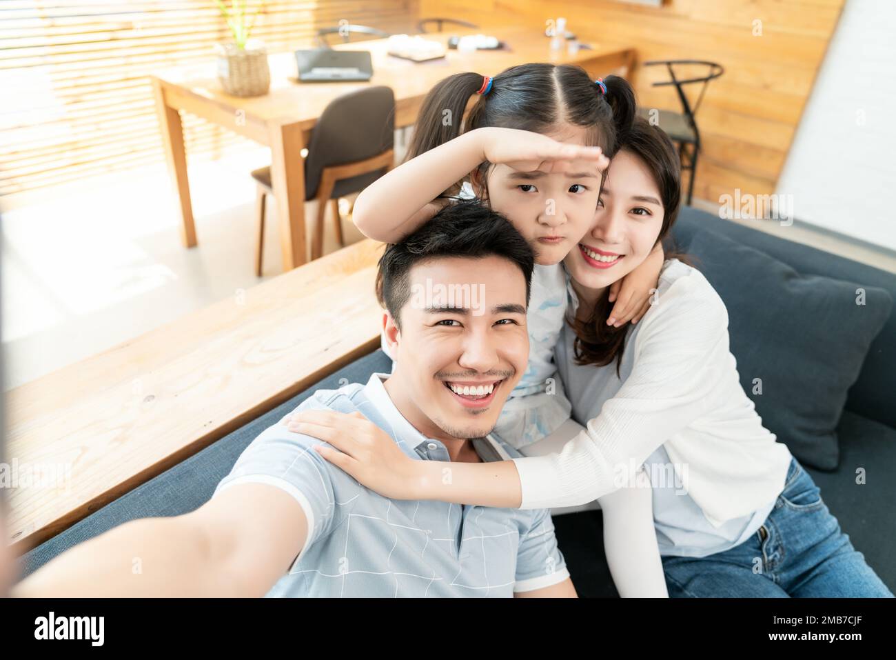 The happy family Stock Photo - Alamy