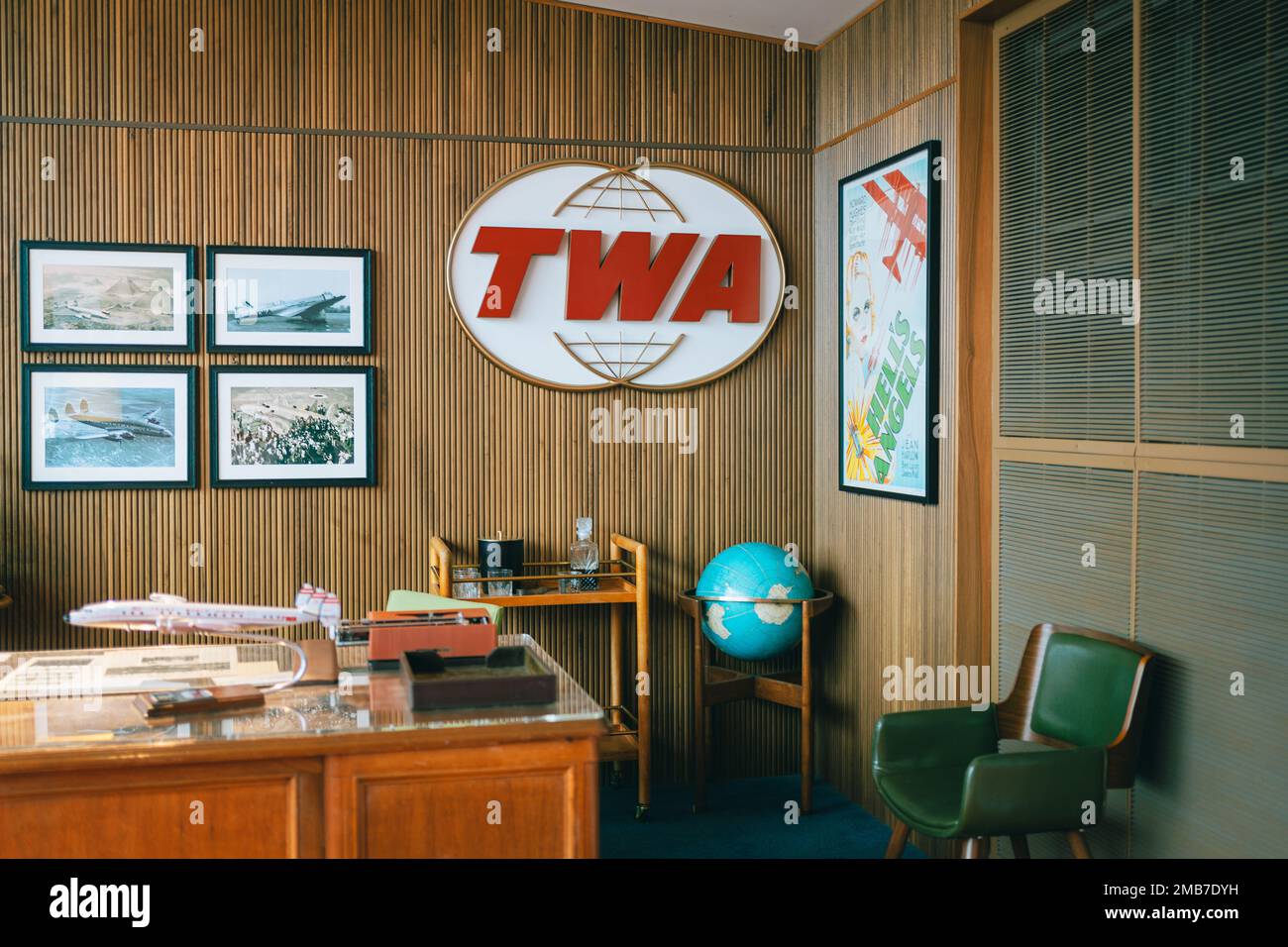 Howard Hughes Office, at the TWA Flight Center, Queens, New York Stock ...