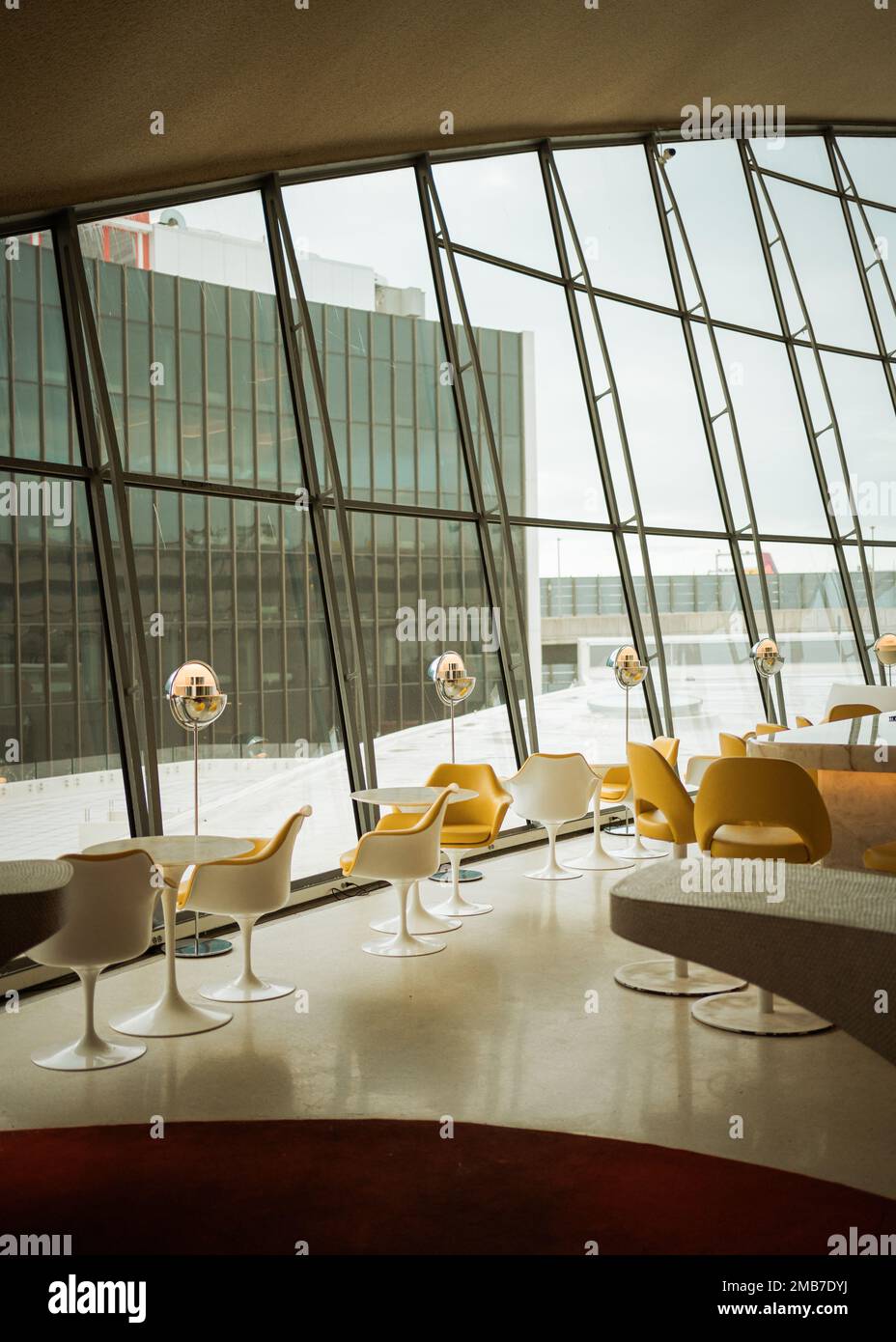 Interior architecture at the TWA Flight Center, Queens, New York Stock ...