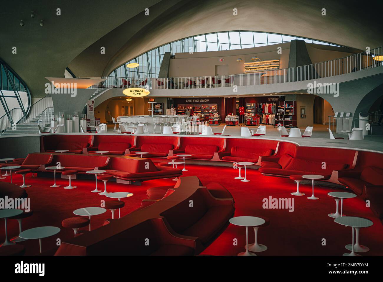 Interior architecture at the TWA Flight Center, Queens, New York Stock ...
